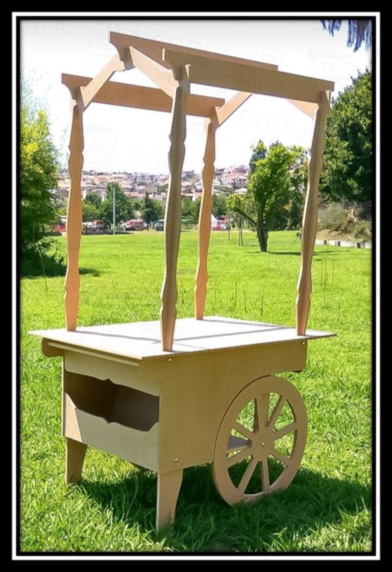 Carro de madera - Candy Bar